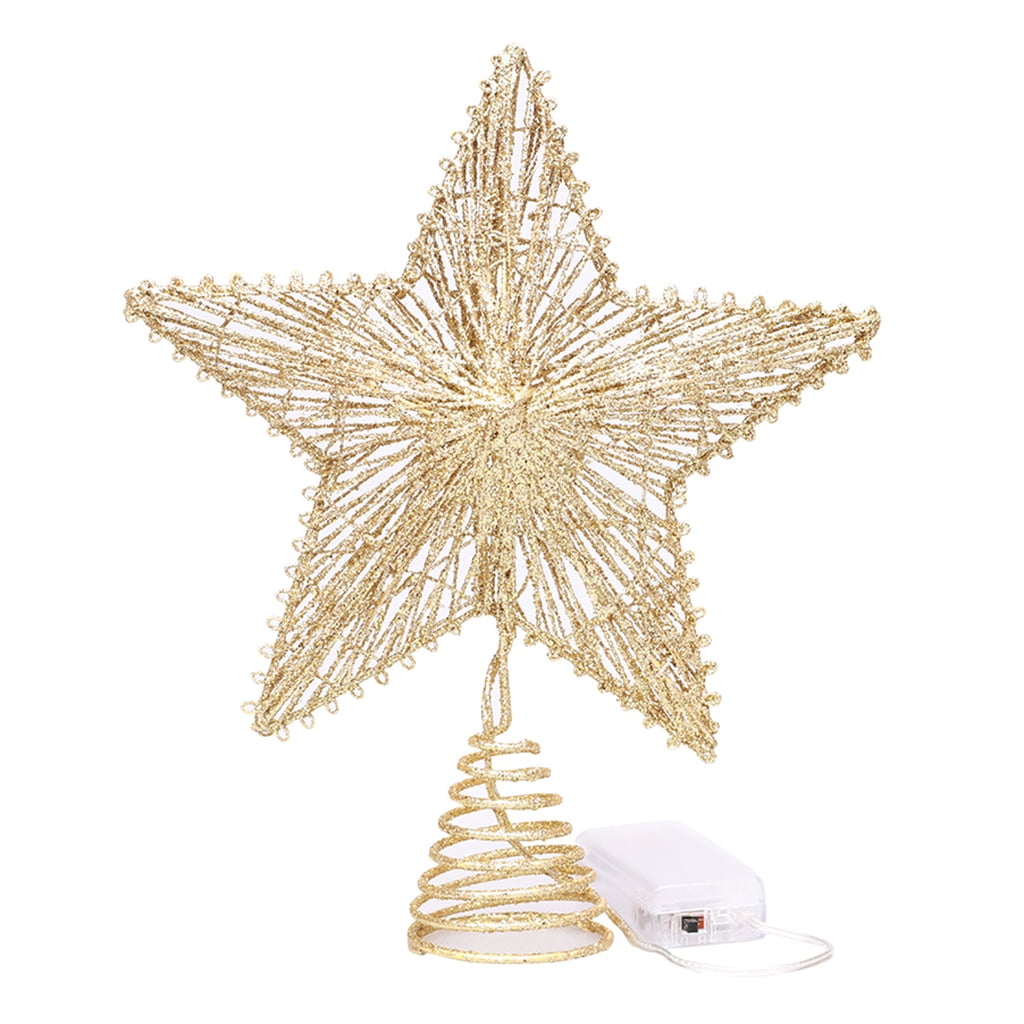 Lighted Star Tree Topper Deer & Sled Rotating Musical - Lighted Star ...