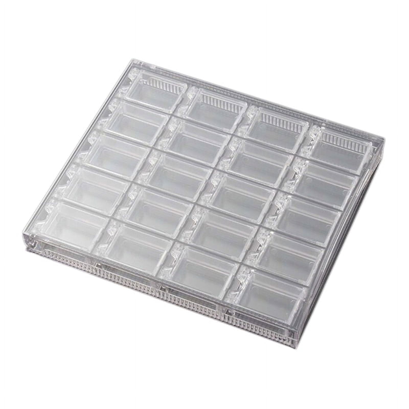 ZPAQI Clear Plastic Box Organizer 24 Grid Storage Containers Jewelry ...
