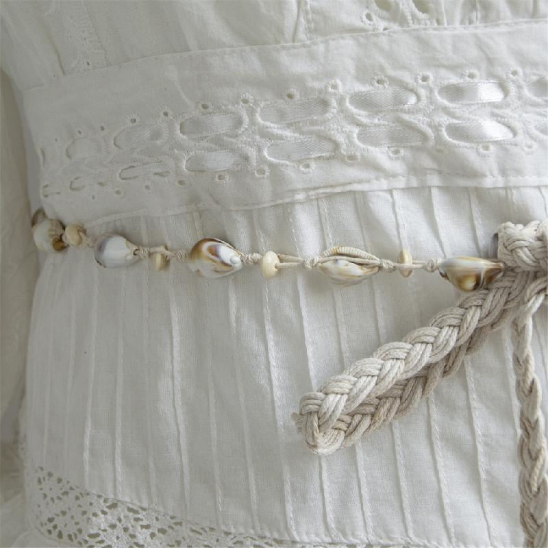 ZPAQI Cowgirl Cowoy Belts Shells Braided Belt Vintage Tie Belt for ...