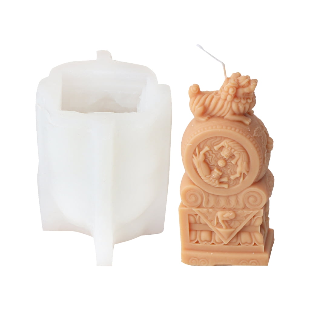 ZPAQI Crafting Molds Animal Shape Silicone Candle Making Moulds ...