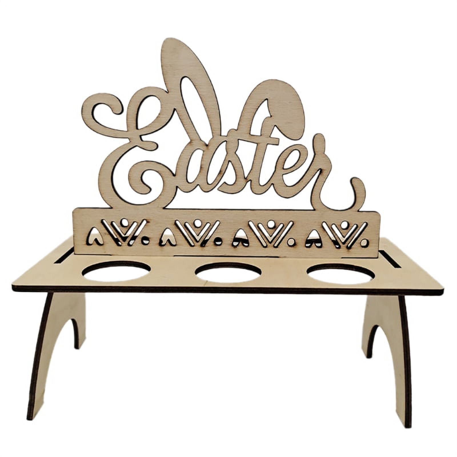 ZPAQI for Creative DIY Wooden Easter Egg Holder Cartoon Bunny Rabbit ...