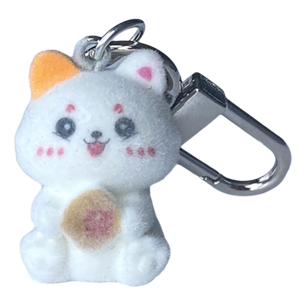 ZPAQI Cute Feline Plush Key Ring Cat Doll Car Key Accessory Lover ...