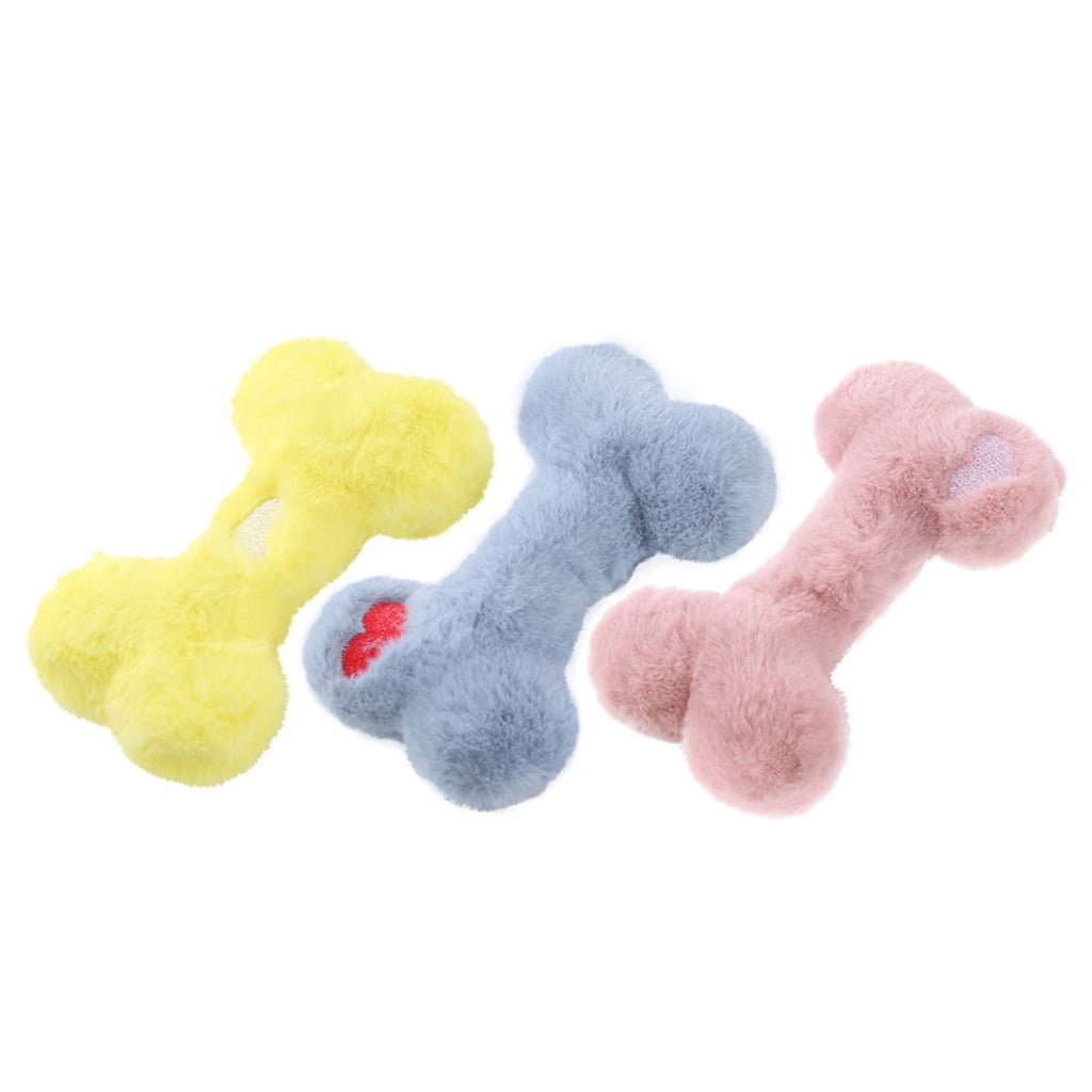 ZPAQI Dog Teething Toy Plush Bone Toy Boredom Dogs Chewing Grinding ...