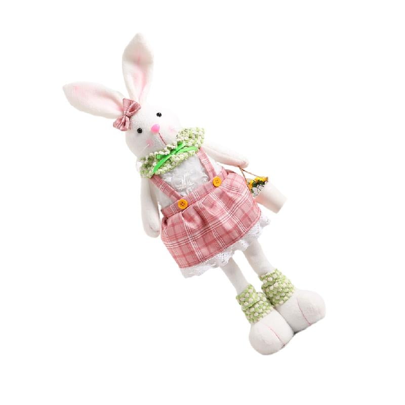 ZPAQI Easter Decoration Long Ears Standing Rabbit Doll Lovely Male ...