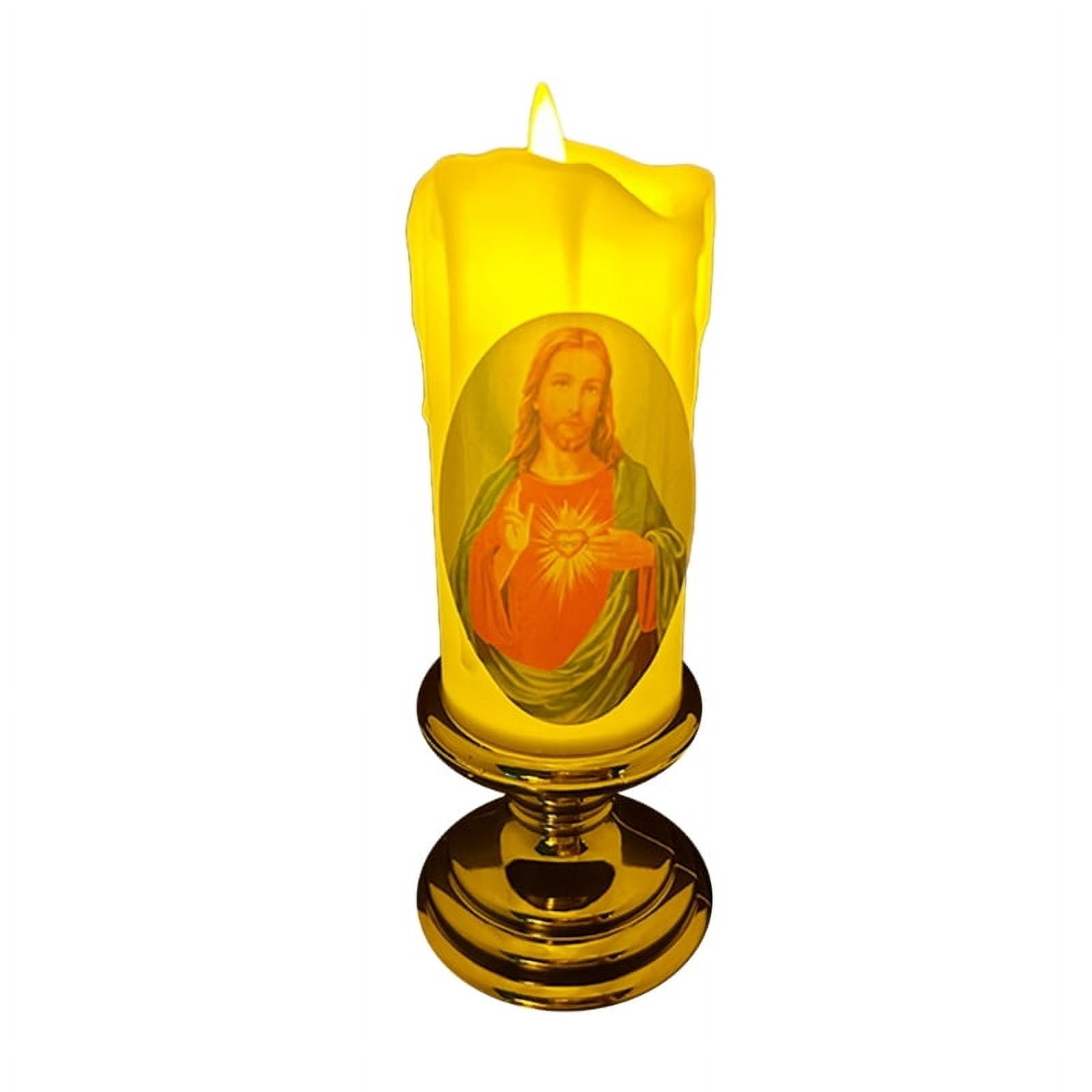 ZPAQI Electronic Flameless Light Virgin Christ LED Wax Candle Tealight ...