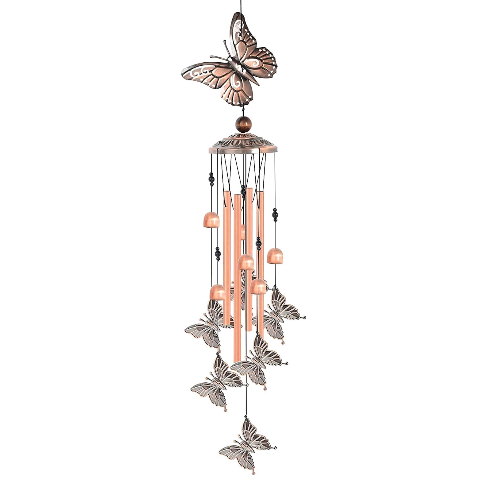 ZPAQI Electroplated Metal Butterfly Wind Chime Hanging Windchime ...