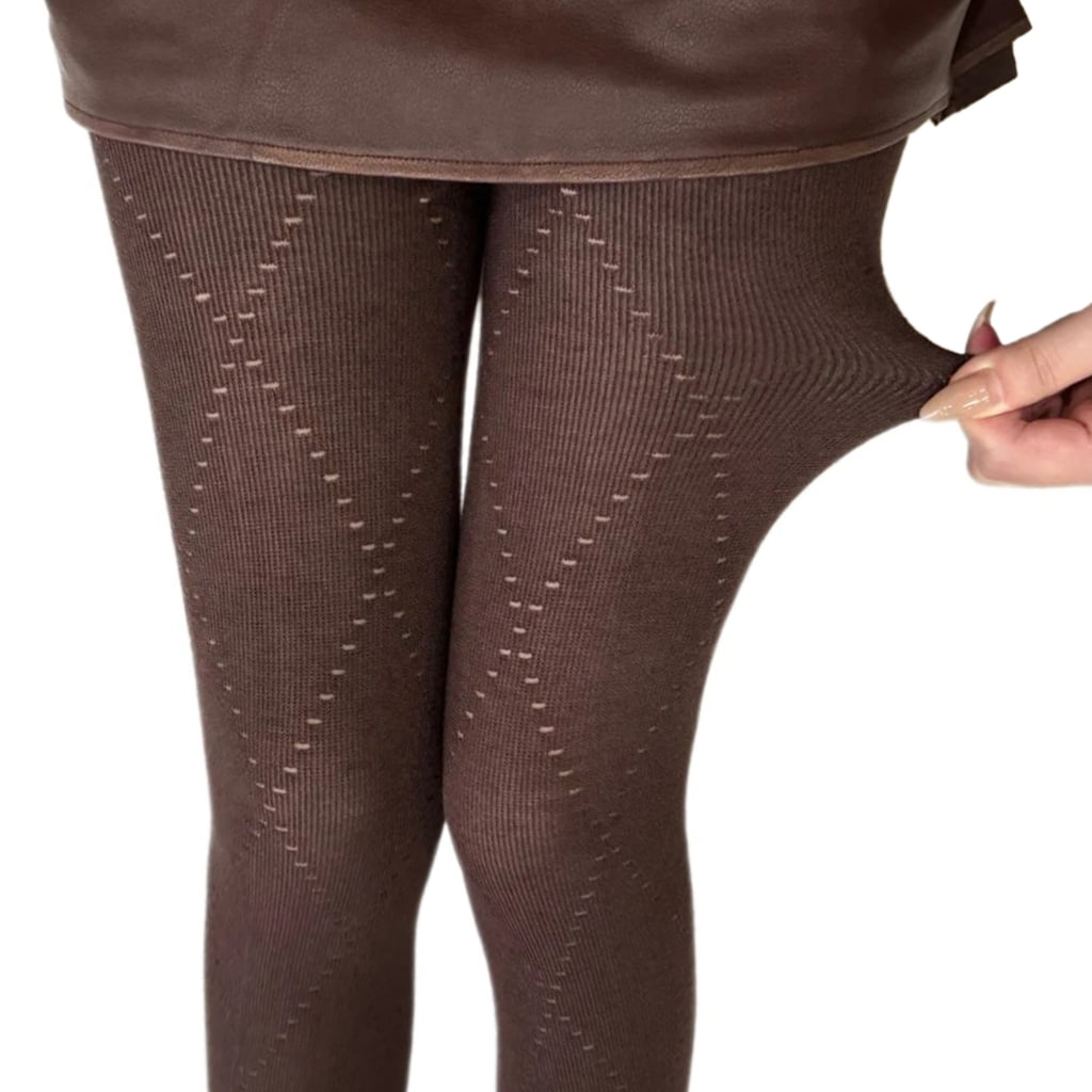 ZPAQI Elegant Plaids Pattern Cotton Tights Opaque Stretch Pantyhose ...