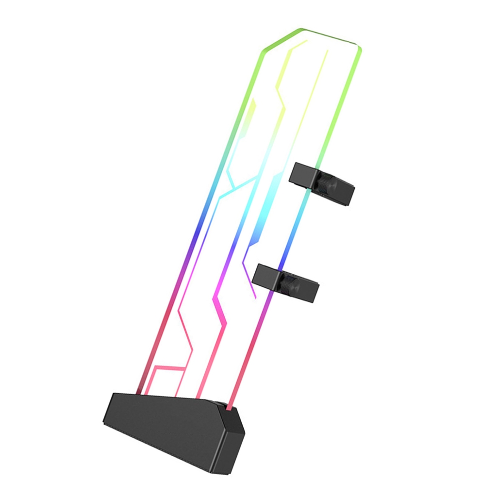 ZPAQI Elegant Tempered Glass Vertical Video Card Stand Support 5V 3pin ...