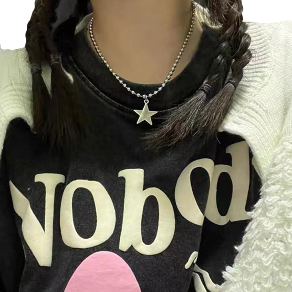 ZPAQI Female Trend Niche Net Red Ins Collarbone Chain Five-pointed Star ...