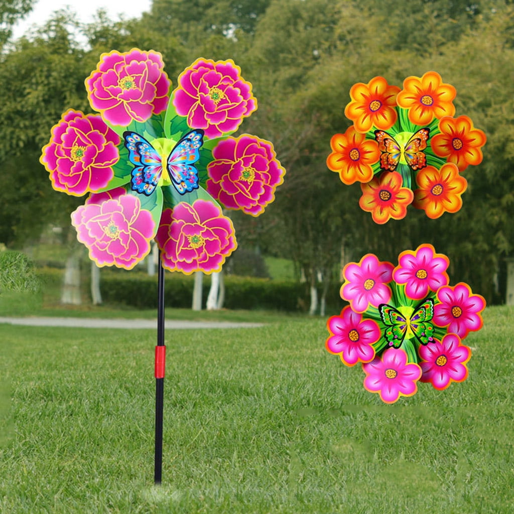 ZPAQI Flower Windmill Wind Spinner Pinwheels Home Garden Yard ...