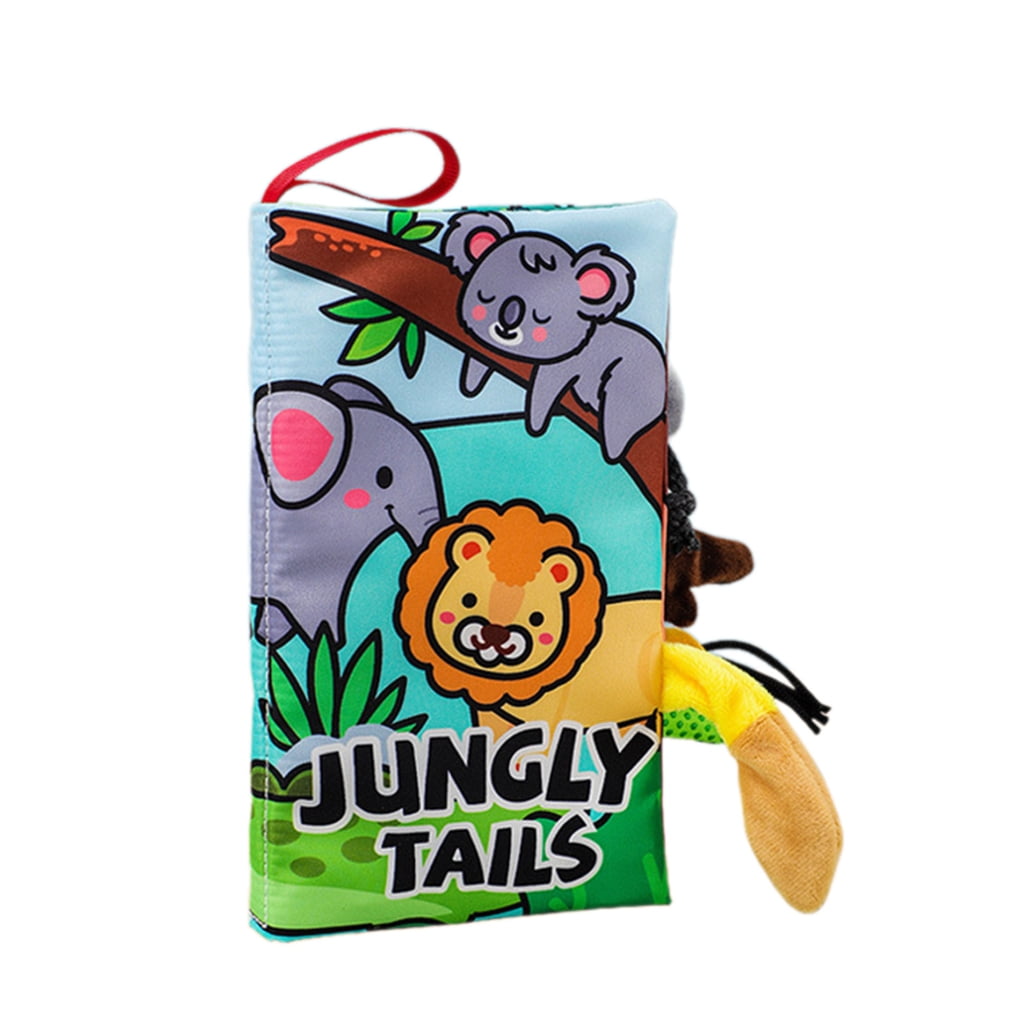 ZPAQI Fun Crinkle Baby Book with Multiple Animals Squeakers Kids Brain ...