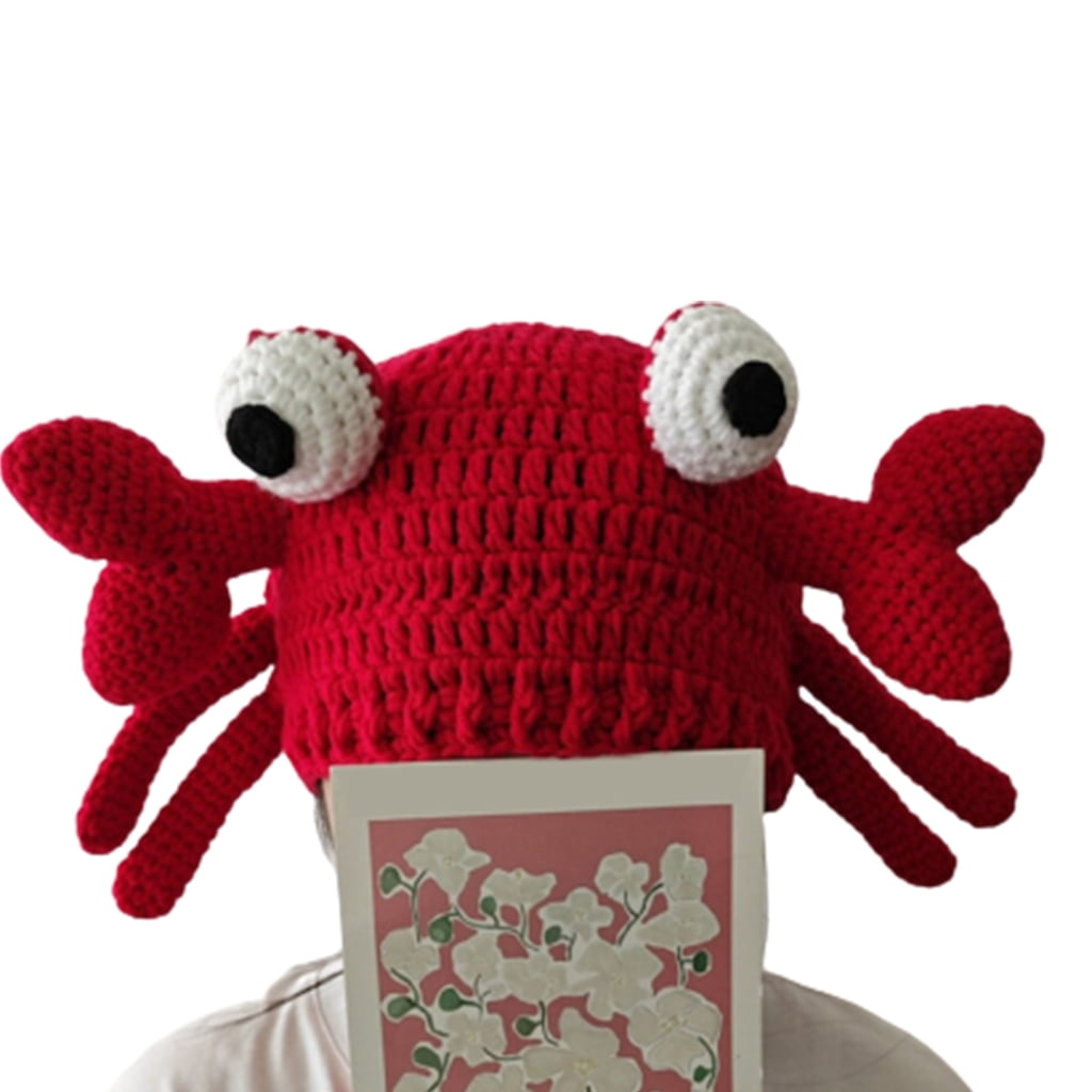 ZPAQI Girls Knit Beanie Hat Easter Photo Prop Cute Crab Hat Costume Y2K ...