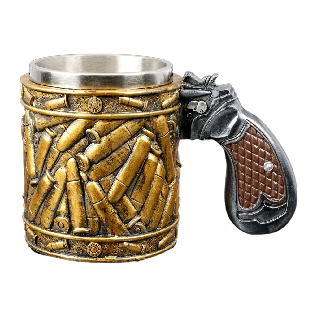 ZPAQI Gun-shaped Stainless Steel Western Revolver Bullet Gun Coffee Cup ...