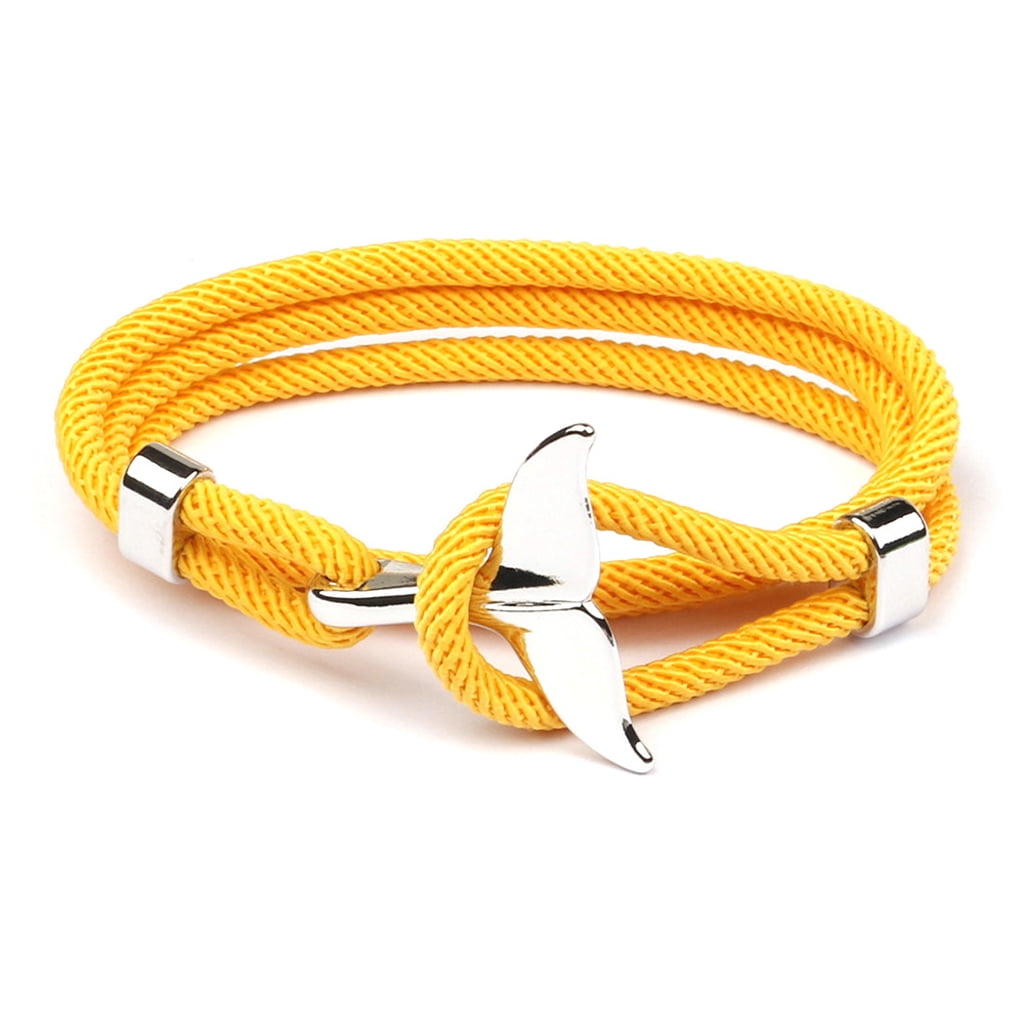 ZPAQI Handmade Whale Tail String Good Luck Rope Bracelet Beach Surfing ...