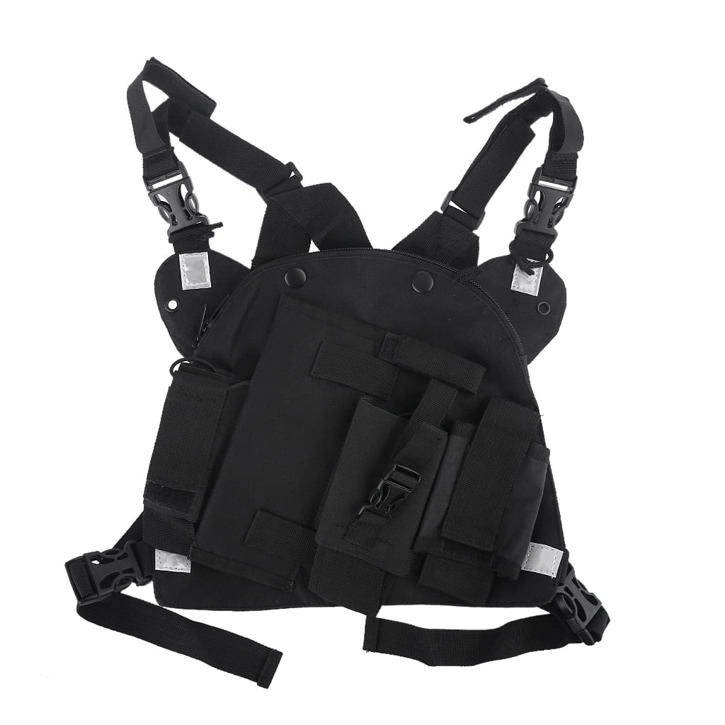 ZPAQI Hands Free Breathable Radio Chest Harness for Two Way Radio ...
