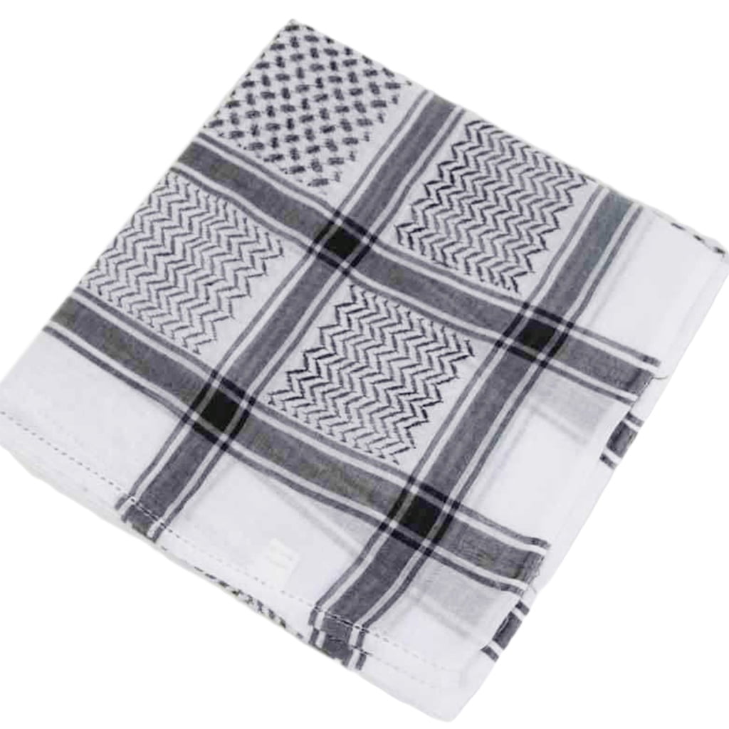 ZPAQI Headscarf Shawl Desert Keffiyeh Arabic Plaid Neck Scarf Wrap ...