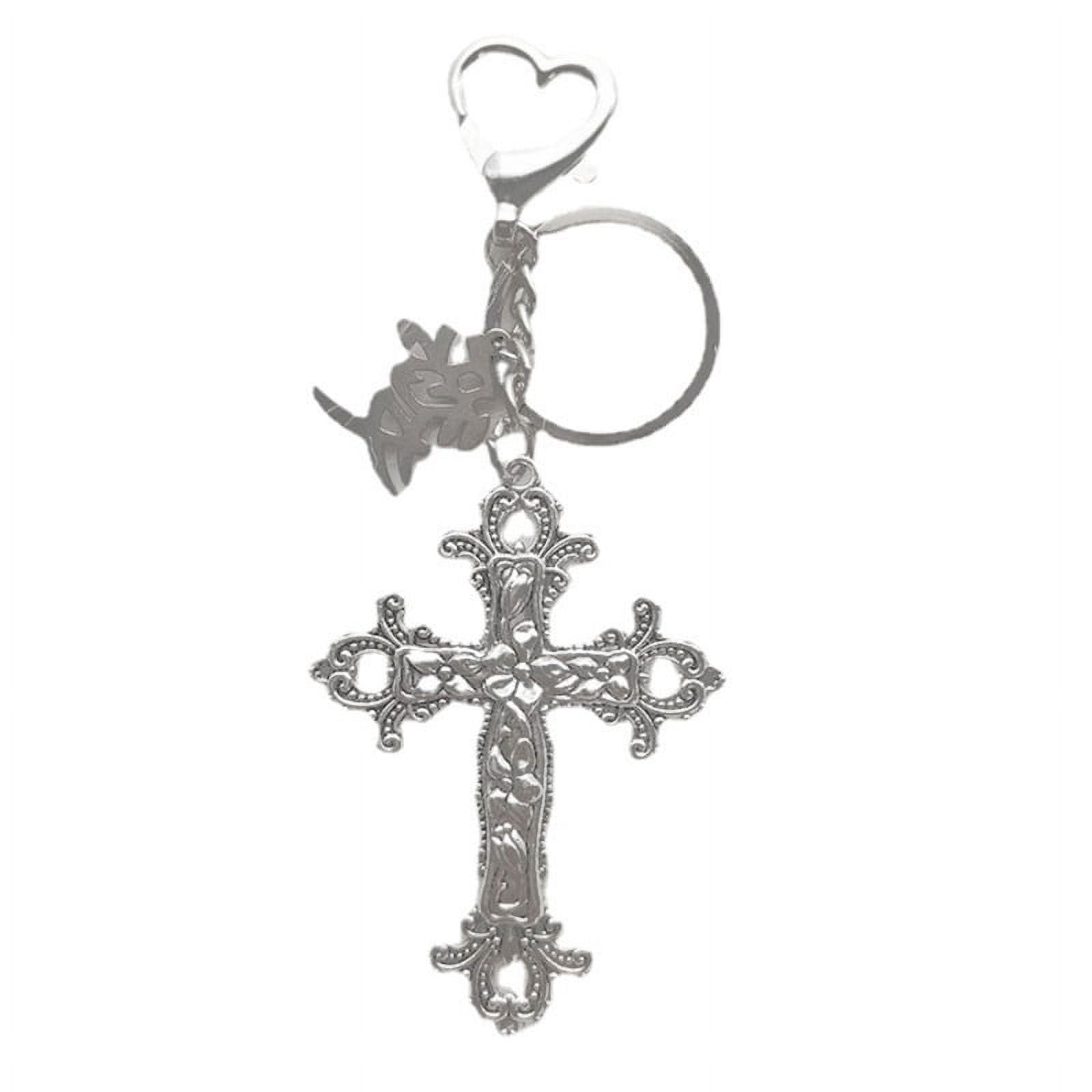 ZPAQI Key-Holders Christian Cross Keychains Y2K Punk Pendant Metal ...