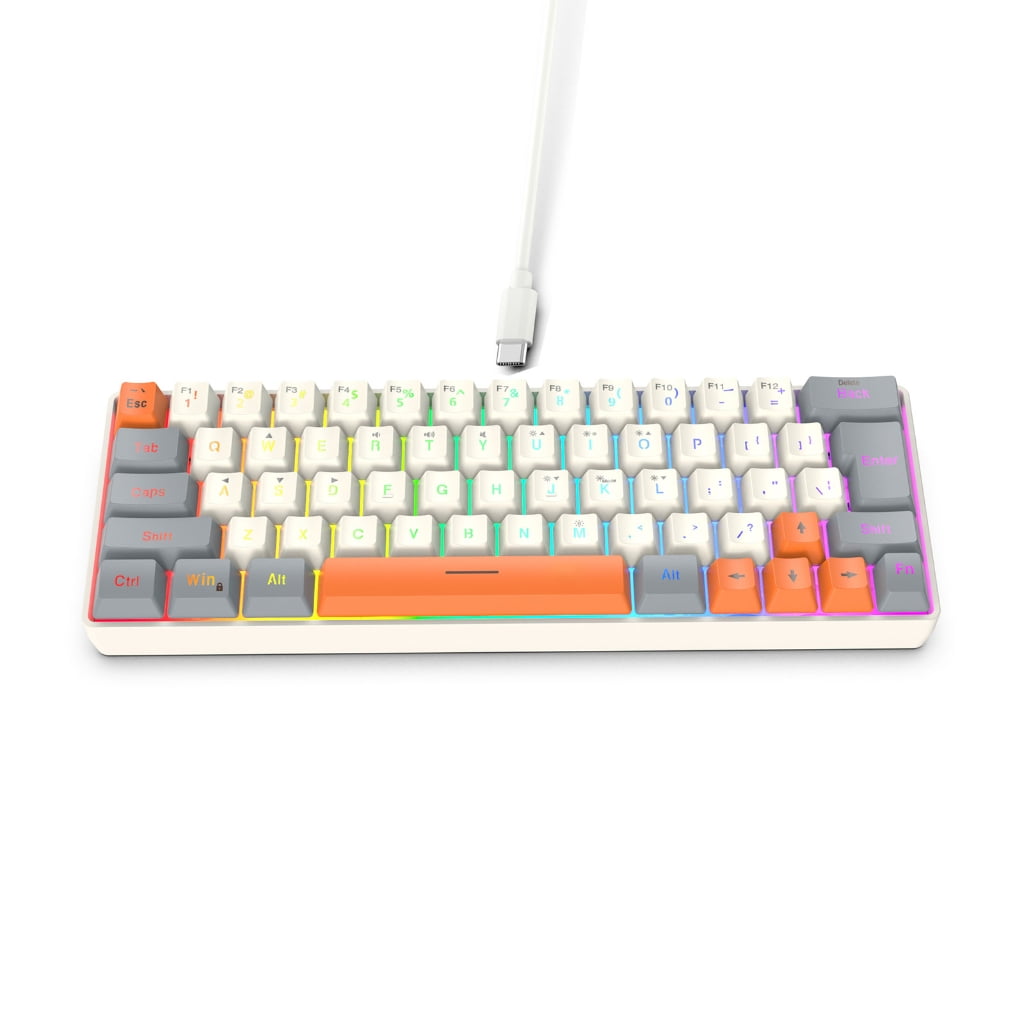 ZPAQI LED Mechanical Keyboard Hot Swappable Gaming Keyboard Corded ...