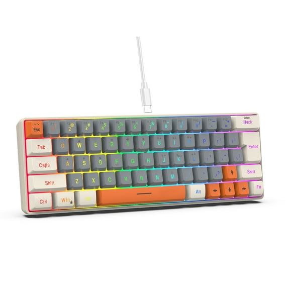 ZPAQI LED Mechanical Keyboard Hot Swappable Gaming Keyboard Corded ...