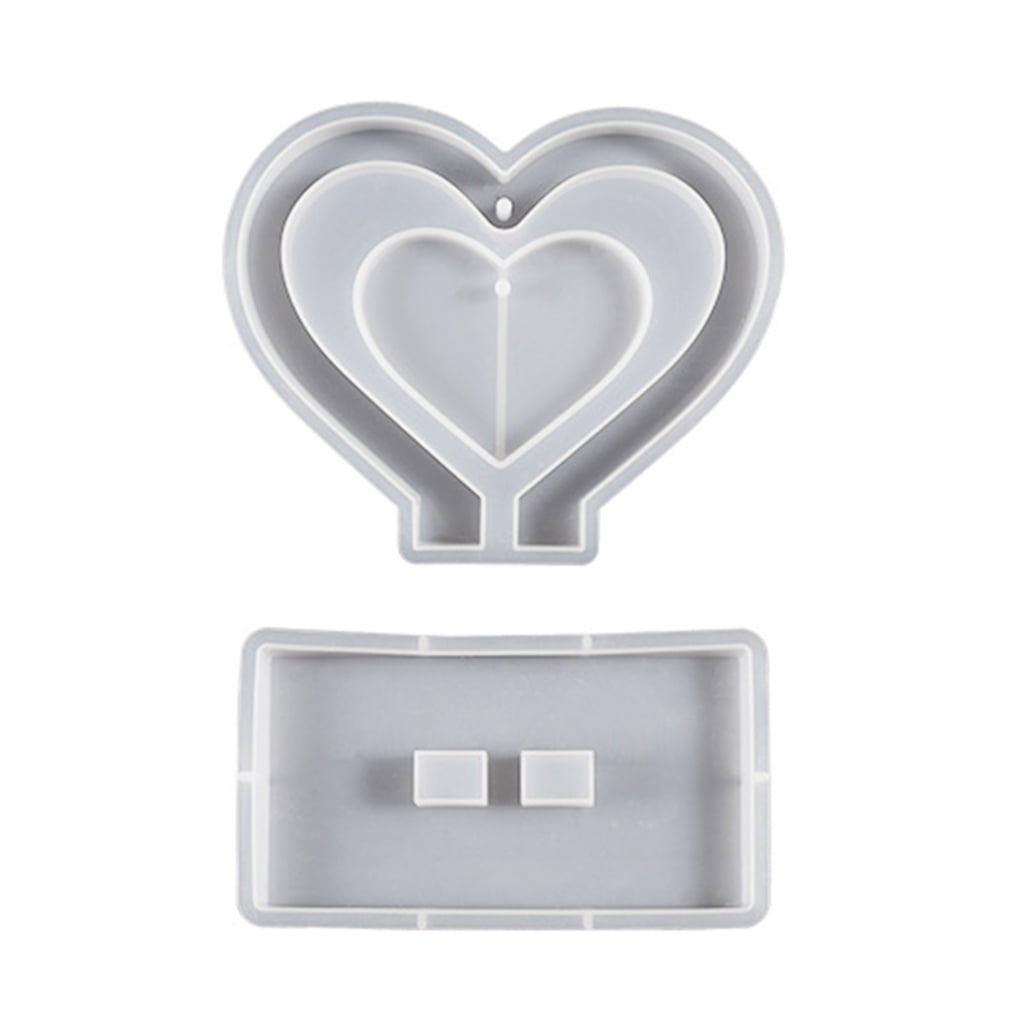 ZPAQI Large Photo Frame Resin Molds Heart Shape Silicone Mold for Epoxy ...