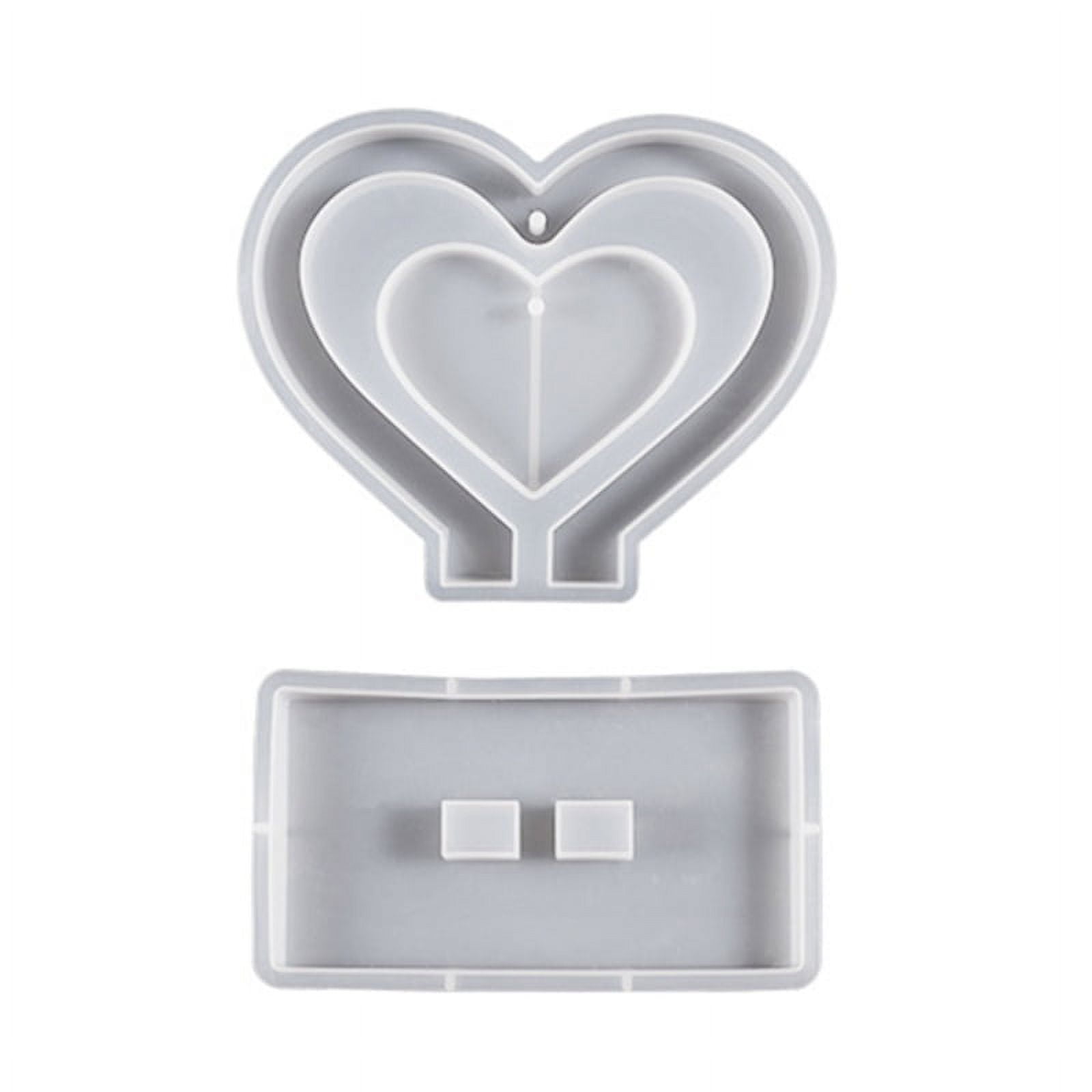ZPAQI Large Photo Frame Resin Molds Heart Shape Silicone Mold for Epoxy ...
