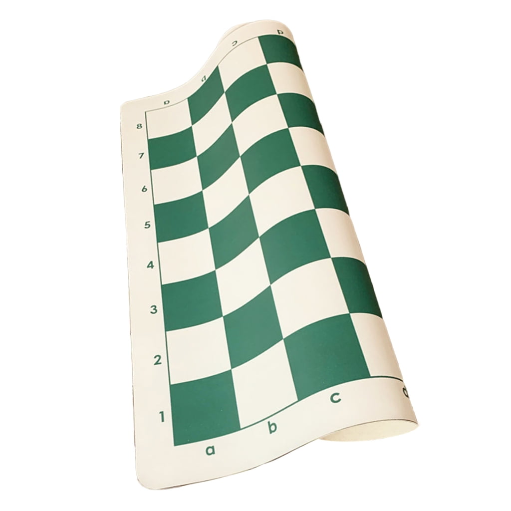 ZPAQI Leather Chess Board Roll-up Tournament Chess Mat Non Slip Soft ...