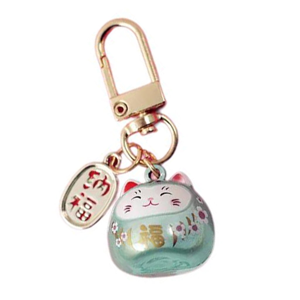 ZPAQI Lucky Cats Keychain Charm Japanese Cute Kitten Pendant Ornament ...