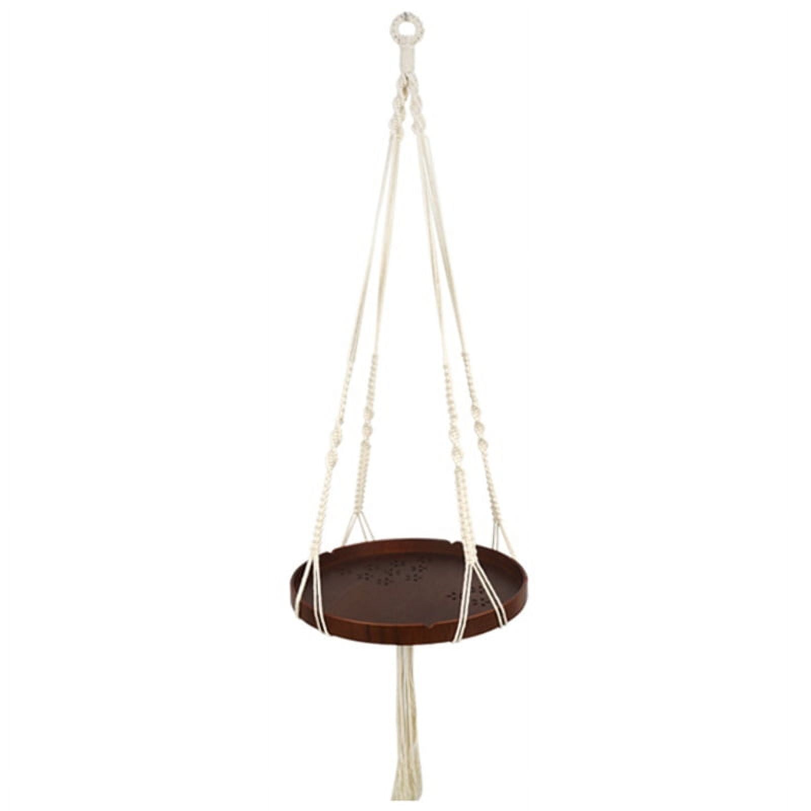 ZPAQI Mahogany Disc Hanging Planter Succulent Planting Wall Hanging ...