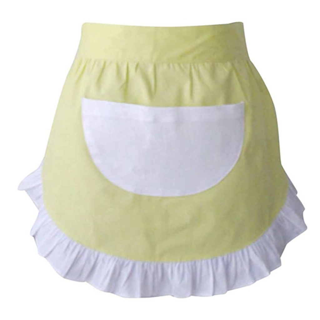 ZPAQI Maid Dress up Apron Half Apron Waitress Servant Apron Costume ...