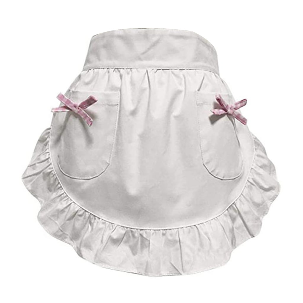 ZPAQI Maid Dress up Apron Half Apron Waitress Servant Apron Costume ...
