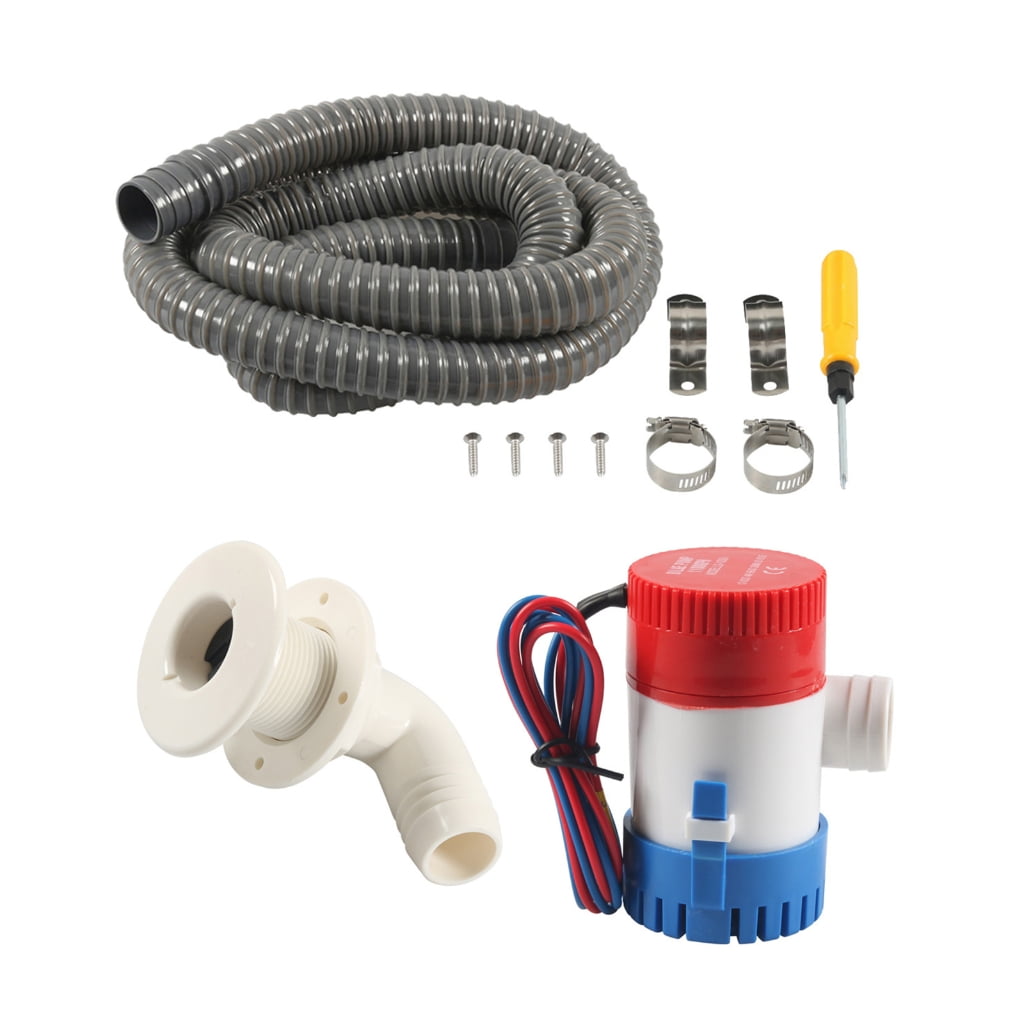 ZPAQI Marine Bilge Pump Hose Installation Kit with 90 Degree Elbow Thru ...