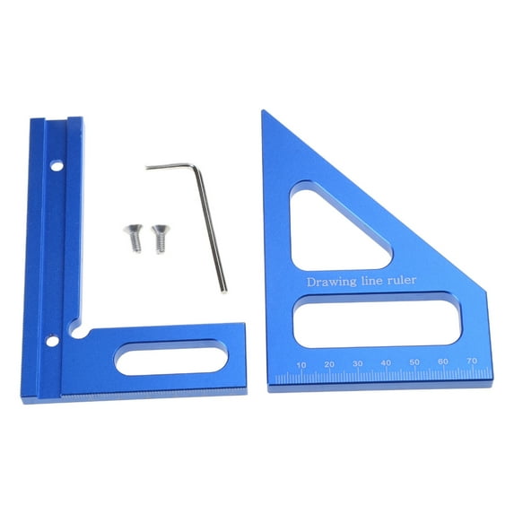 ZPAQI Measurement Tool Drawing Line Ruler Woodworking Square Protractor ...