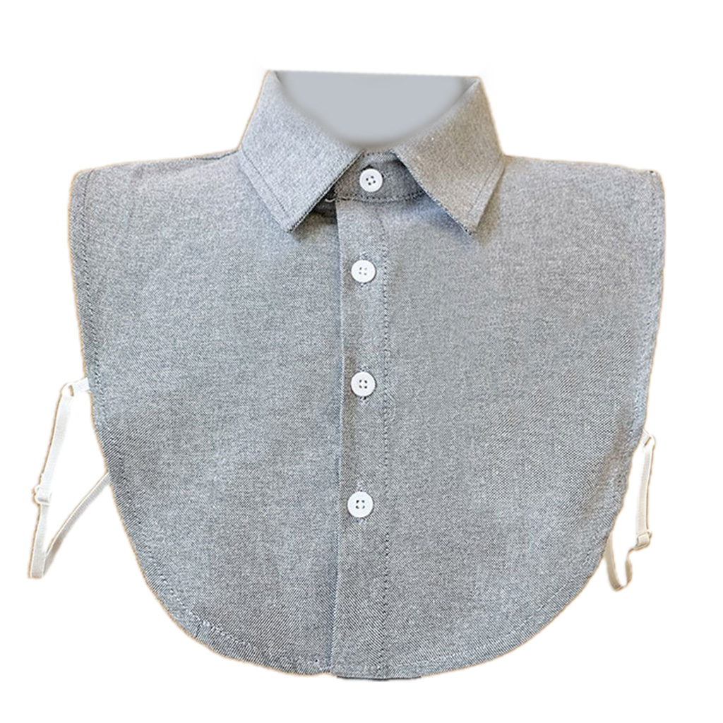 ZPAQI Men Solid False Collar Detachable Dickey Blouse Office Layering ...