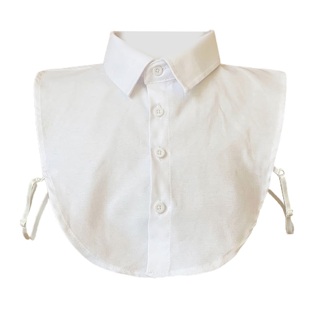 ZPAQI Men Solid False Collar Detachable Dickey Blouse Office Layering ...