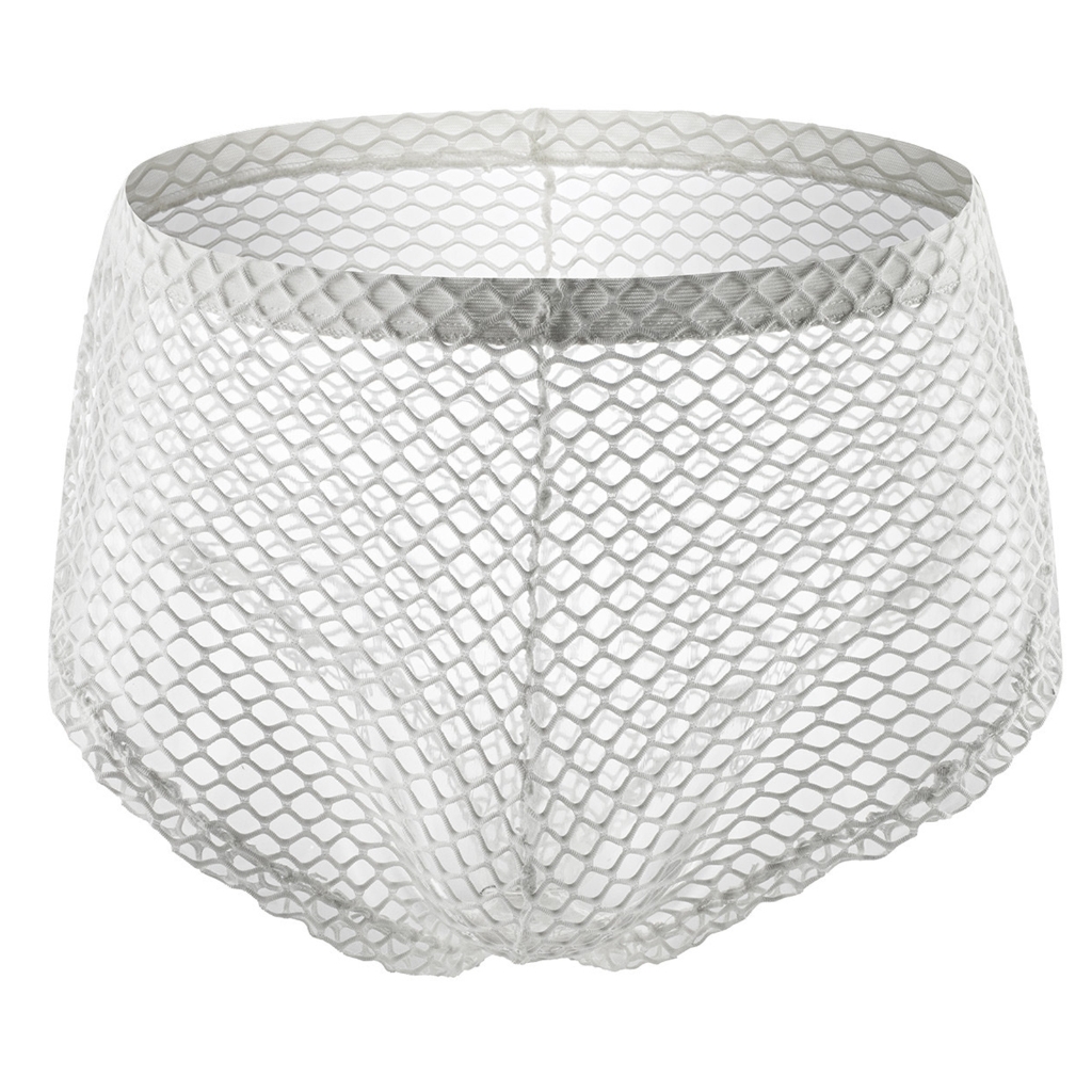 ZPAQI Men's Mesh Underwear with Side Slits Lingerie See Through Fishnet ...