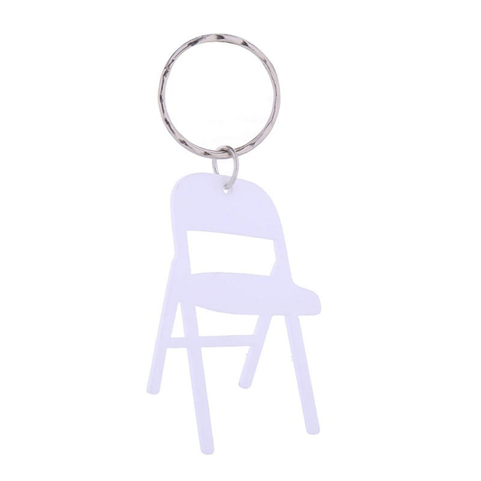 ZPAQI Mini Backrest Chair Charm Keychain Folding Chair Keyring Backpack ...