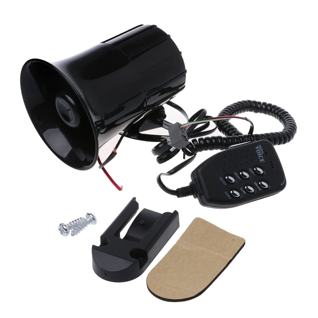 ZPAQI Mortorcycle Siren Alarm Adjustable Volume Sound Horn Outdoor ...