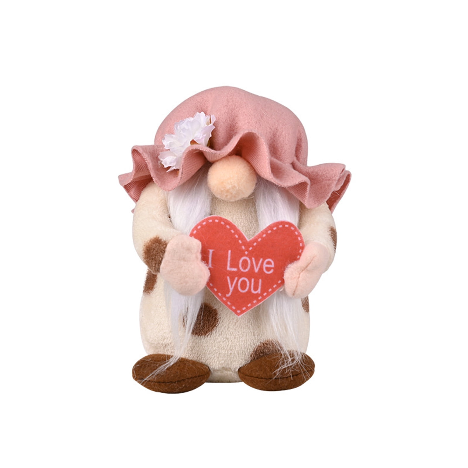 ZPAQI Mother's Day Gnome Ornament Holding Flowers Love Heart Crafts ...