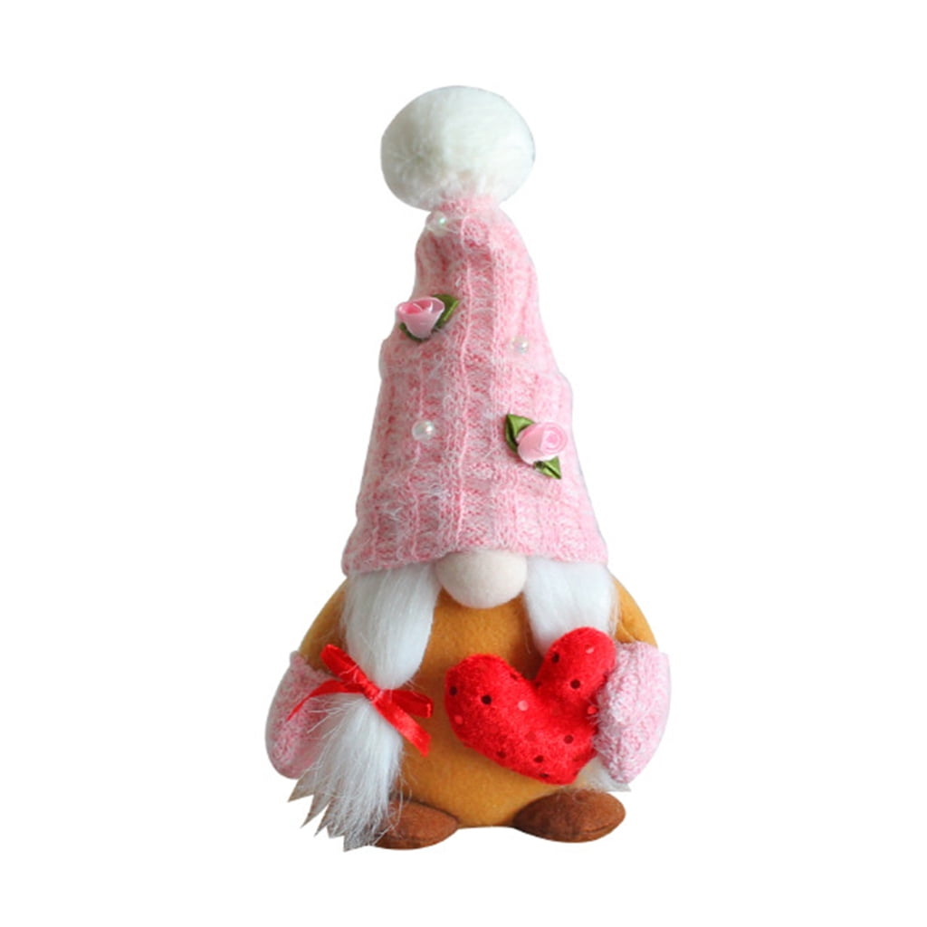 ZPAQI Mother's Day Gnomes Holding Flower Heart Faceless Doll Ornaments ...