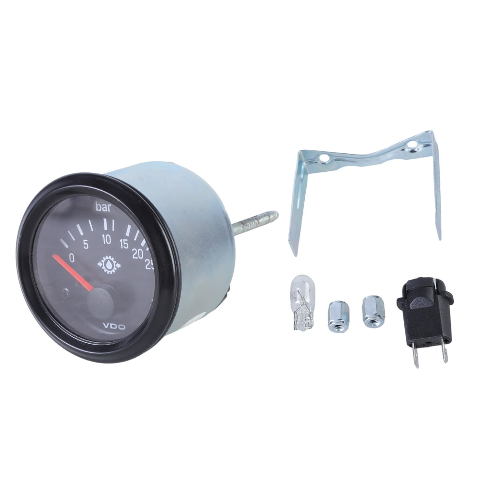 ZPAQI Oil Pressure Gauge 0 to 25 Bar 12/24V Easy Installation for Fuels ...