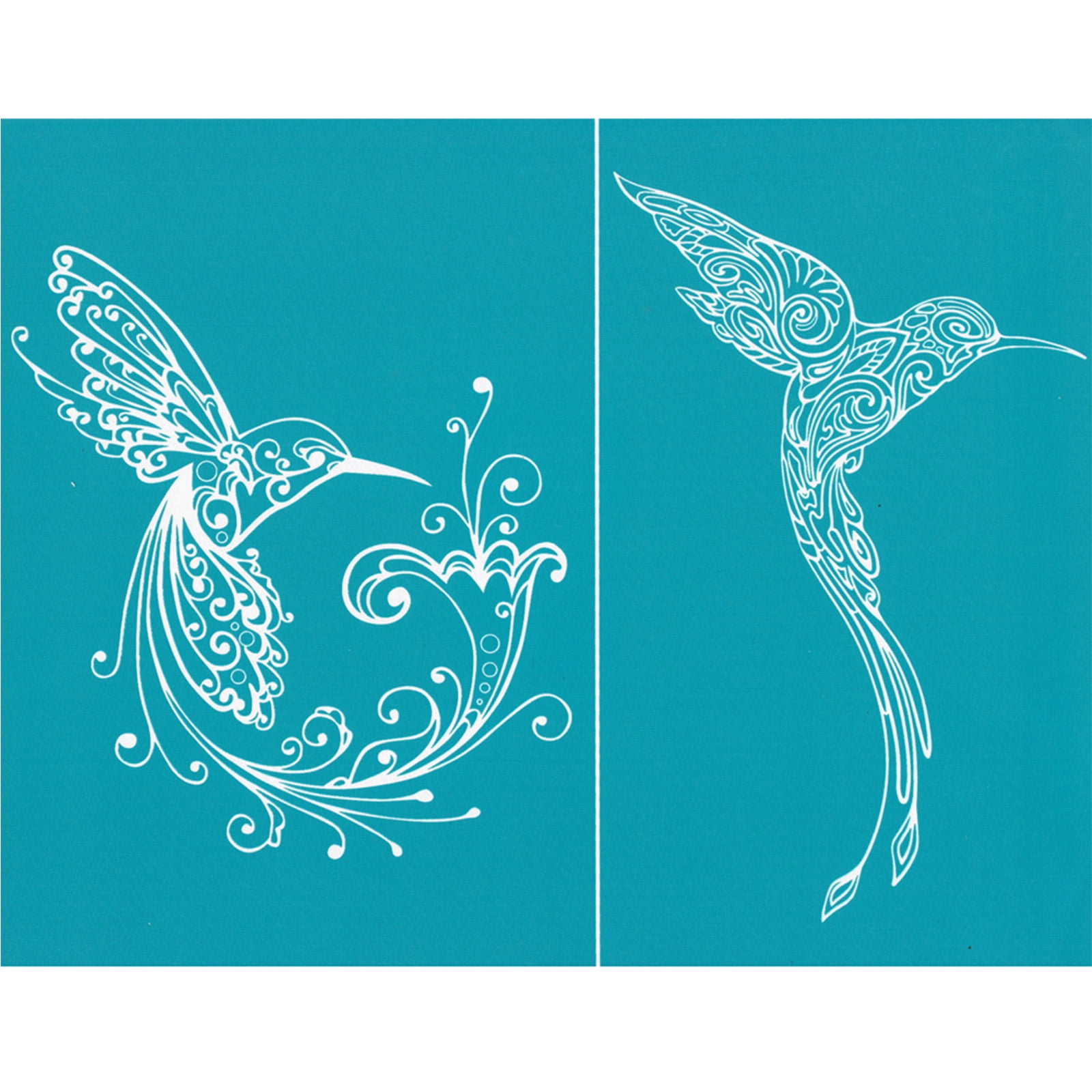 ZPAQI Peacock Self Adhesive Silk Screen Printing Stencil Mesh Transfers ...