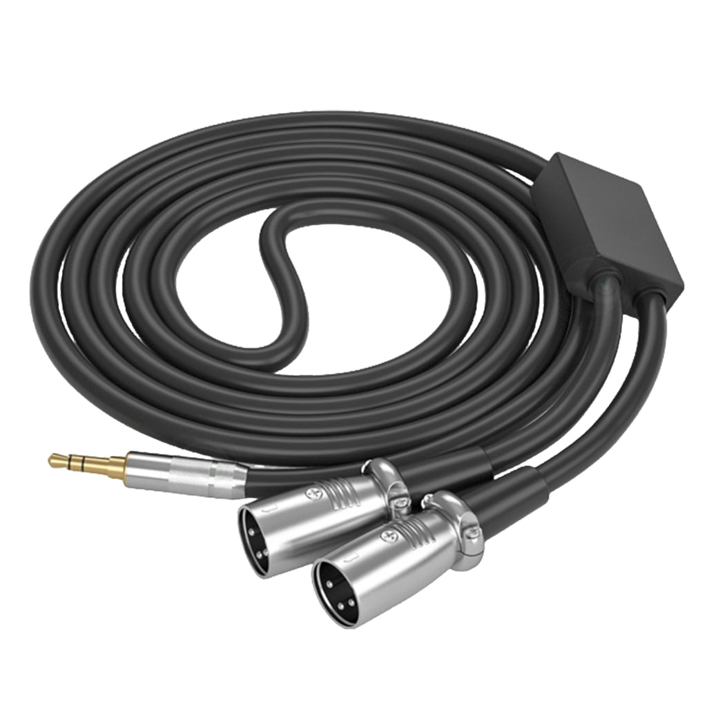 ZPAQI Professional 3.5mm to Double 3Pin Aux Cable Microphones Extension ...