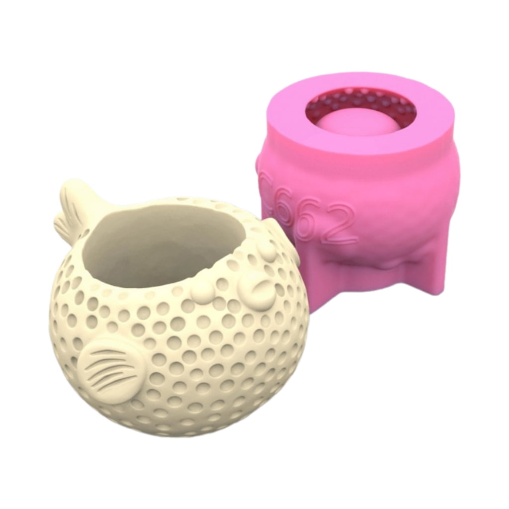ZPAQI Pufferfish Shaped Silicone Vase Molds Silicone Material for ...