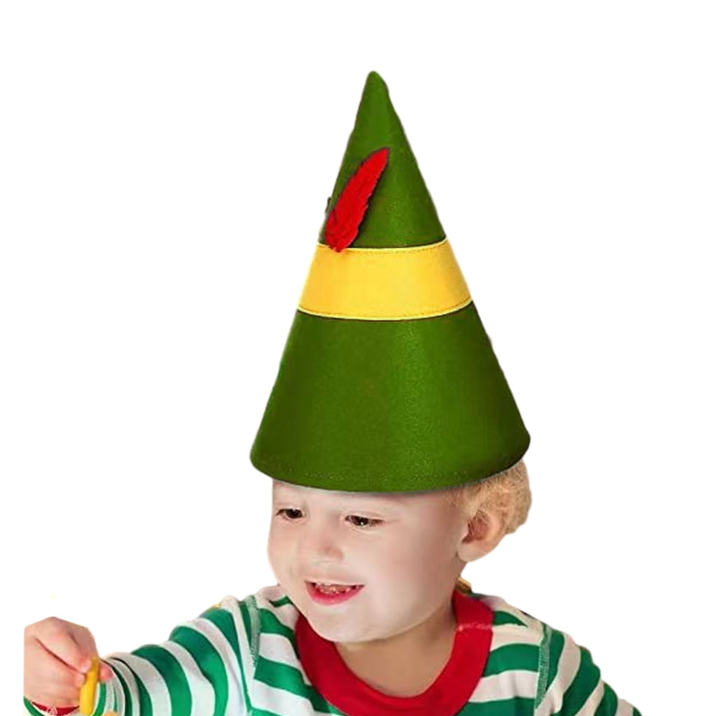 ZPAQI Red and Green Elf Hat with Great for SantaHelpers Mischievous ...