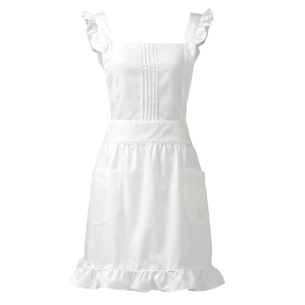 ZPAQI Retro Maid Apron Ruffle Apron Kitchen Aprons Waitress Apron ...