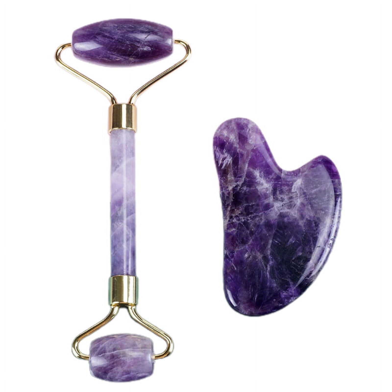 ZPAQI Roller Gua Sha, Amethyst Jade Face Roller Skin Care Tools ...