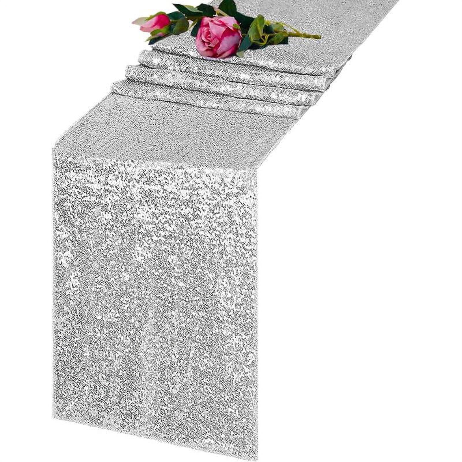 ZPAQI Sequin Table Runner Wedding Dining Table Cloth Long Christmas ...
