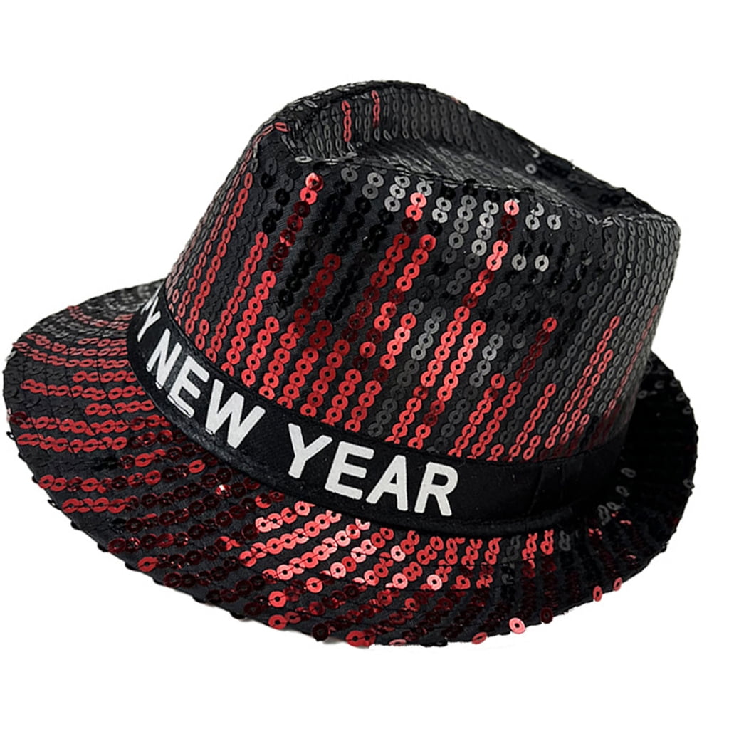 ZPAQI Sequined Hat Stage Performances Hat Dancing Hat New Year Eve ...