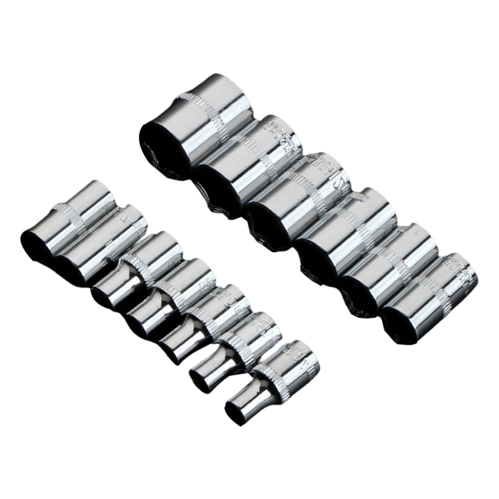 ZPAQI Short Socket Set 1/4Inch Drive 6 Point Metric Size 4mm to 14mm ...
