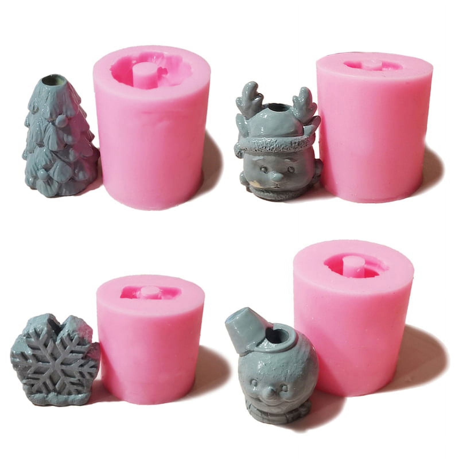 ZPAQI Silicone Straw Topper Mold Christmas Tree Straw Decor Resin ...